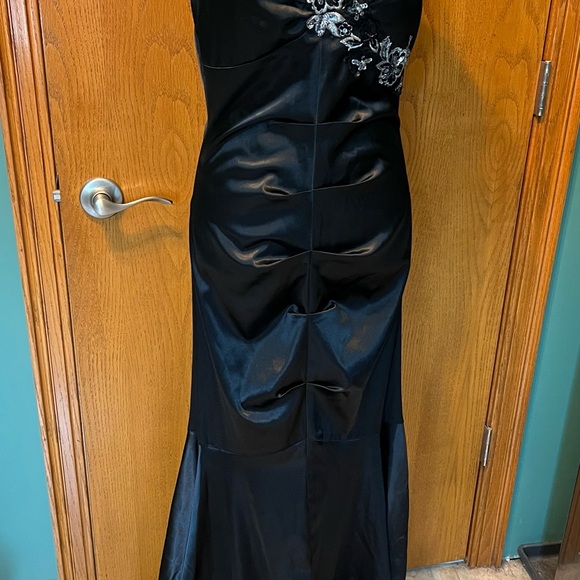 Jump | Dresses | Jump Black Strapless Ruched Embellished Gown | Poshmark
